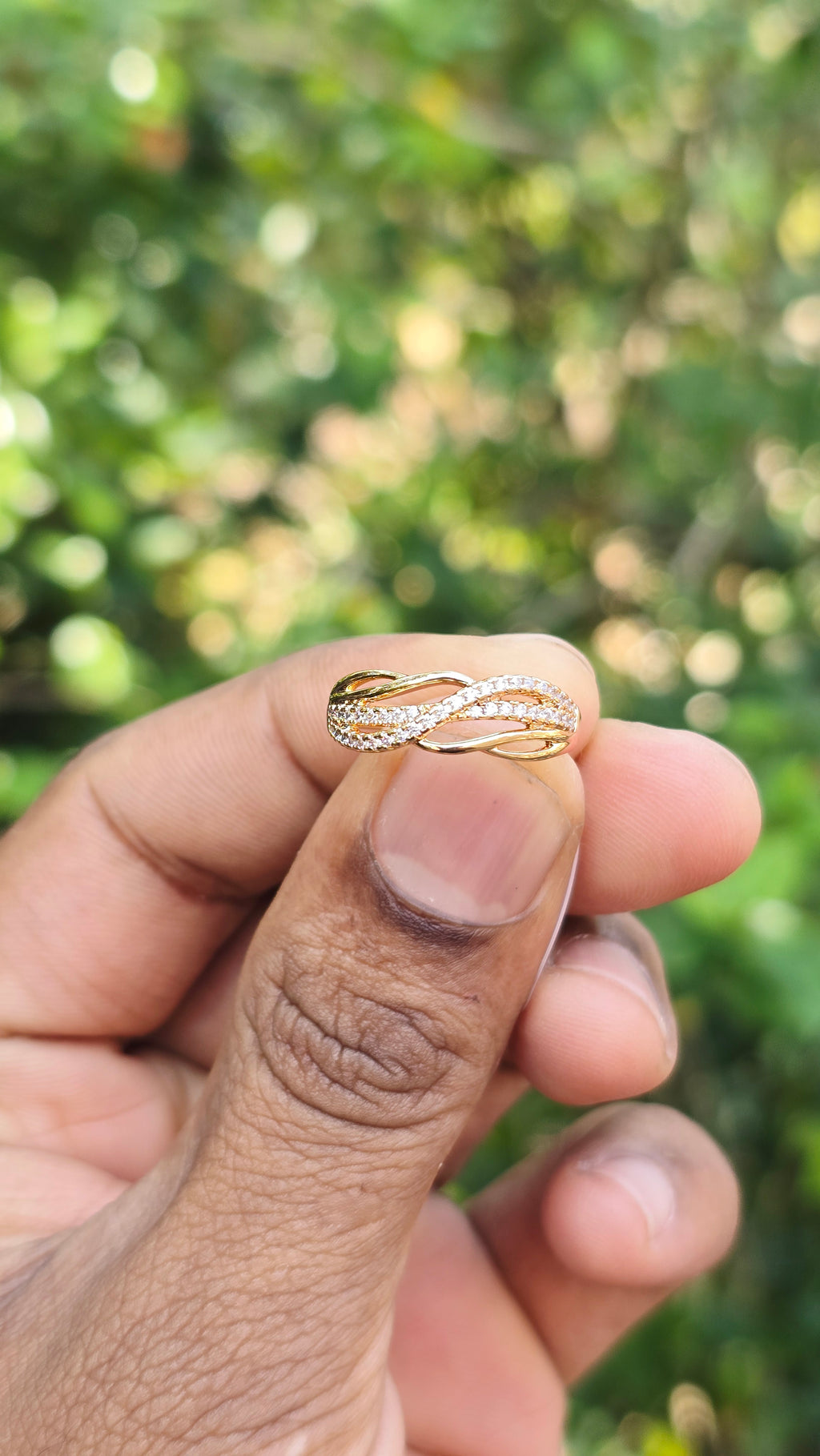 Gold Plated Twist Ring | Anti Tarnish – Talina Collections